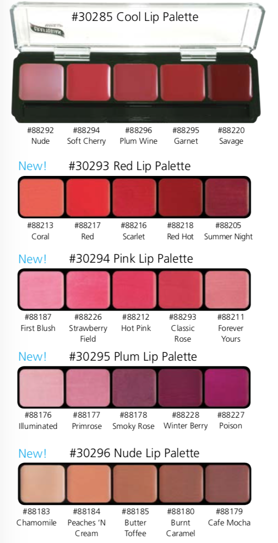 Graftobian Lip Color Palettes – Roger Riggle Make Up, LLC
